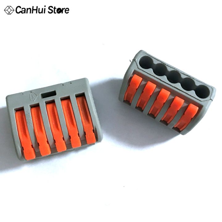 e20pcs Pct-215 5 Pin Universal Compact Wire Wiring Connector Conductor ...