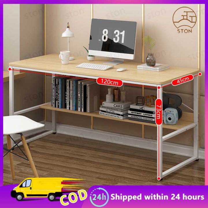 Home Office Study Desk Computer Desk Modern Design Simply Style With 2 ...