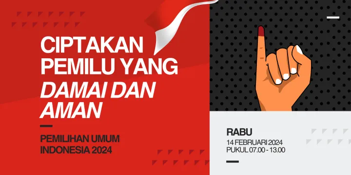 Cetak Banner / Spanduk Pemilu Damai 2024 - Cetak Kilat | Lazada Indonesia