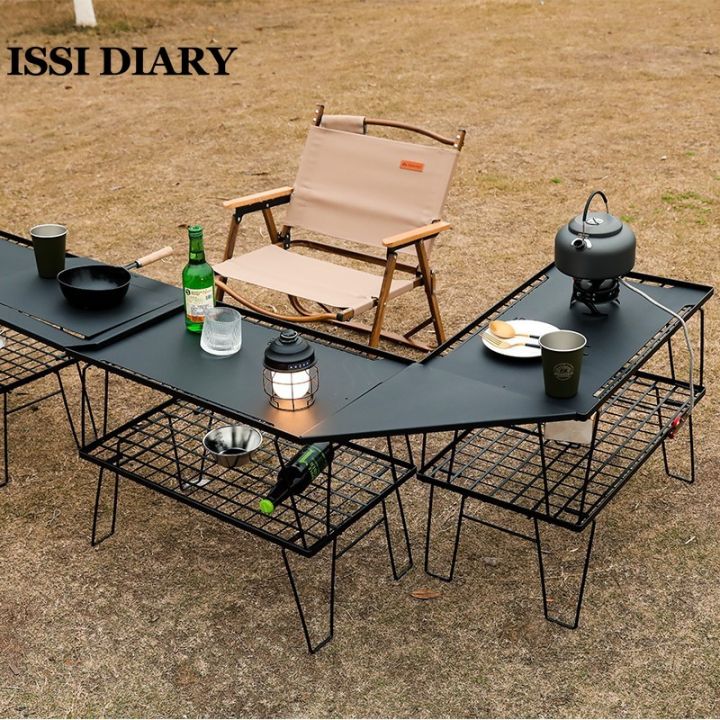 ISSI Diary Camping Folding Table Stackable Multi-Purpose Camping ...