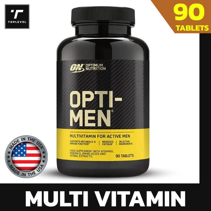 Optimum Nutrition Opti-Men, Vitamin C, Zinc and Vitamin D, E, B12 Multi ...