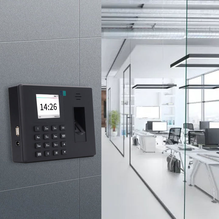 Fingerprint Time Clock 100-240V Time Attendance Machine Voice Prompt ...