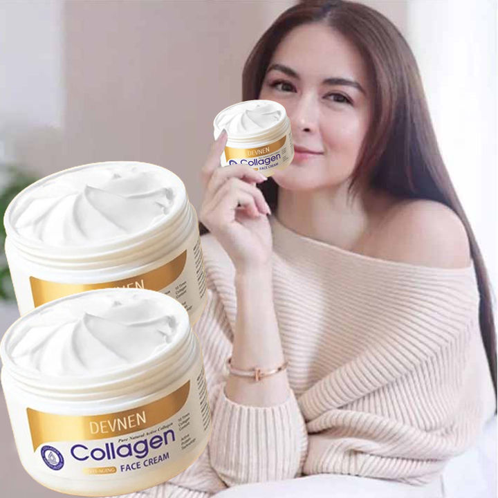 DEVNEN Collagen Face Cream Ceramide Repair Cream Whitening Moisturizing ...