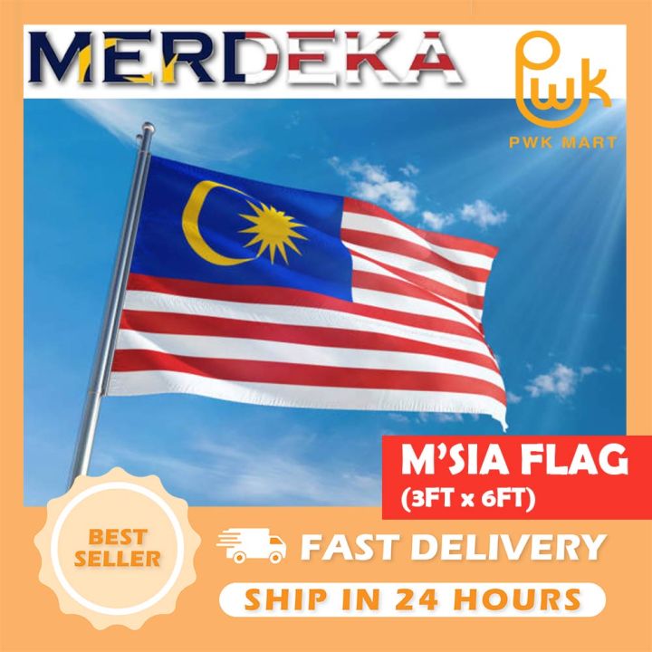 🌟MERDEKA🌟 Malaysia Flag 3X6FT Bendera Malaysia polymesh 马来西亚国旗 | Lazada