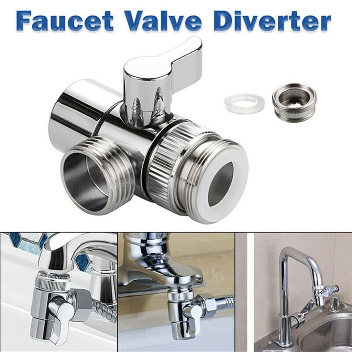 3 Way Faucet Valve Diverter Valve Water Tap Connector Faucet Adapter