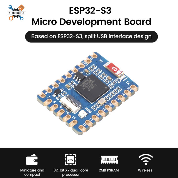 Ziqqucu ESP32-S3 Microcontroller Development Board Supports WiFi BT ... Ziqqucu ESP32-S3 Microcontroller Development Board Supports WiFi BT ...