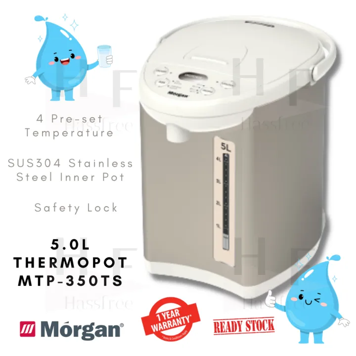 Morgan 5.0L Thermopot with SUS304 Stainless Steel Inner Pot MTP-350TS ...