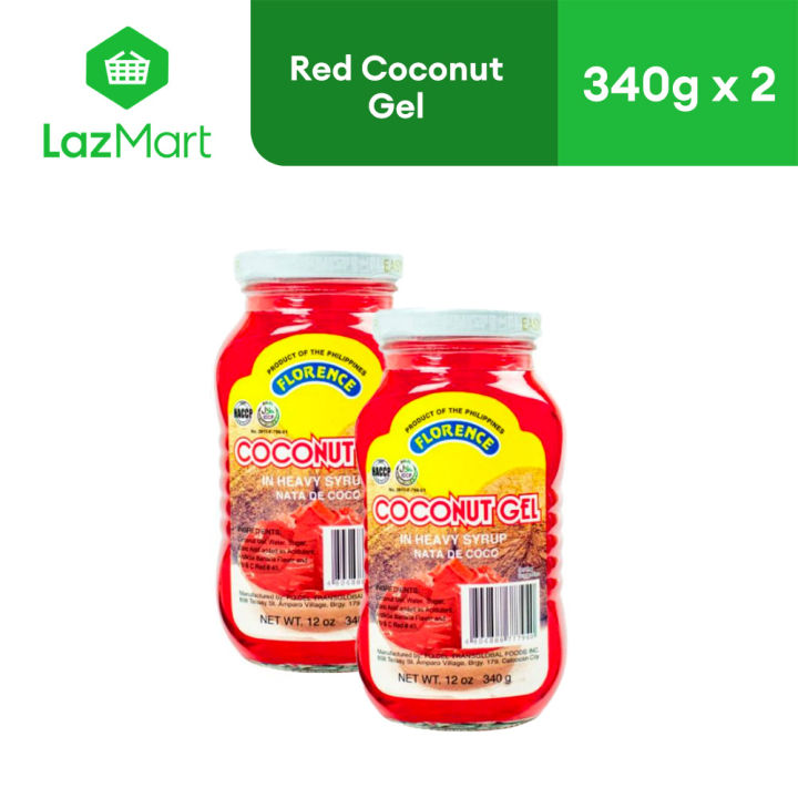 Florence Nata de Coco Red Coconut Gel 12oz. (340g) - 2pcs | Lazada PH
