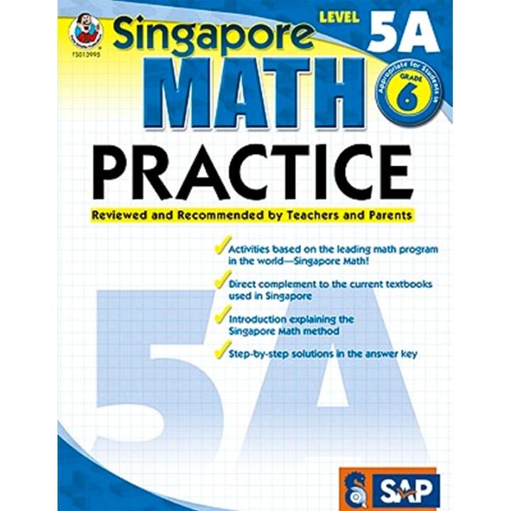 Original English Singapore math practice level 5a, grade 6 Singapore ...