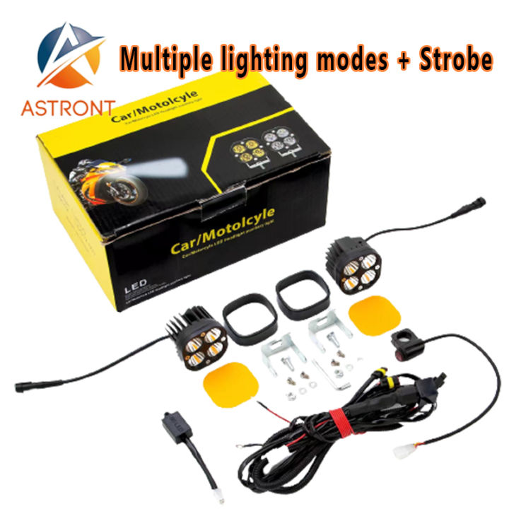 Astront 2PCS Mini Driving Light 80W Laser Gun Full Set With Lens Cover ...