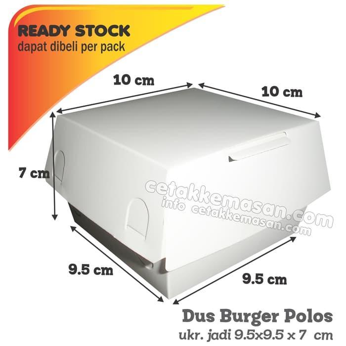 PROMO!!! Box Burger POLOS Foodgrade 1 PACK ISI 75 PCS SEDIA Kemasan ...