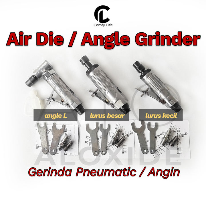 Air Die Straight Grinder / Angle L 90 Shape Gerinda Pneumatic Lurus ...