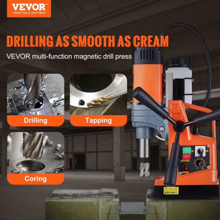 VEVOR 1300W 1400W 2" Electric Drilling Machine Magnetic Drill Press ...