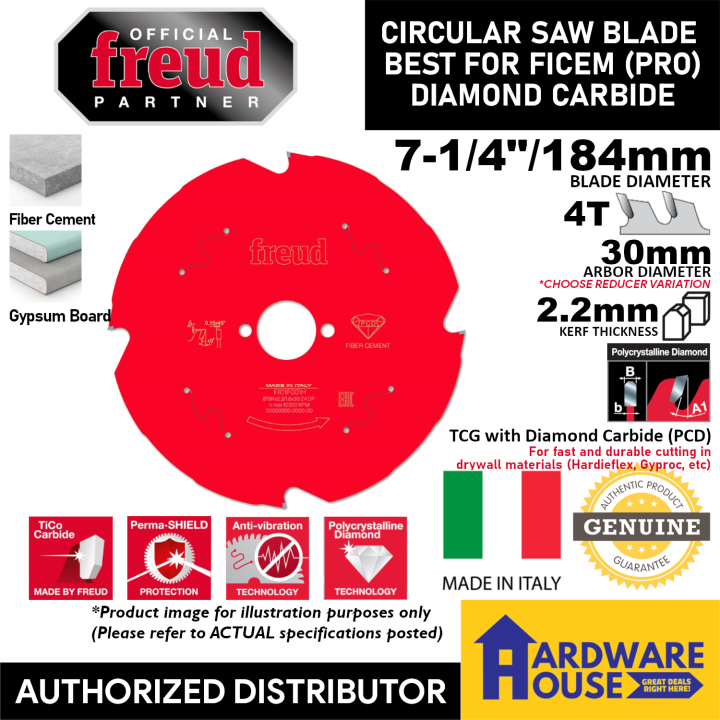 ORIGINAL FREUD 7-1/4" Hardieflex Carbide Saw Blade PCD Diamond For ...