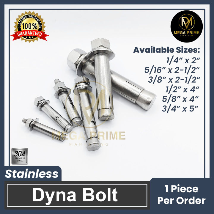 STAINLESS Dyna bolt / Dyna Anchor Bolt / Expansion Bolt / Concrete Anchor / SS Dynabolt 1/4 5/16 ...