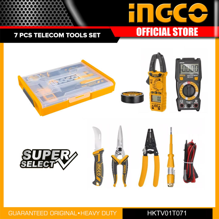 Ingco 7pcs Electrician Tool Set Telecommunication Equipment HKTV01T071 ...