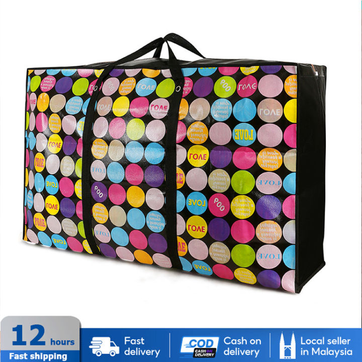 Beg Guni Laundry Bag Besar Berzip Tebal Waterproof Large Storage ...