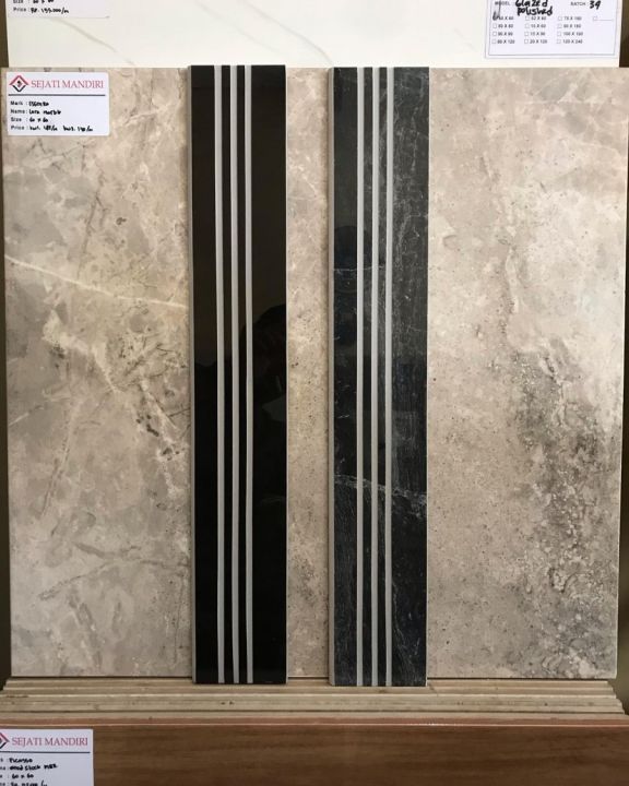 granit 10x60 - lis granit - hitam glossy stepnos+bullnose - garis ...