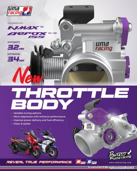 UMA Racing Throttle Body Kit for Yamaha Aerox and NMAX V2 | Lazada PH