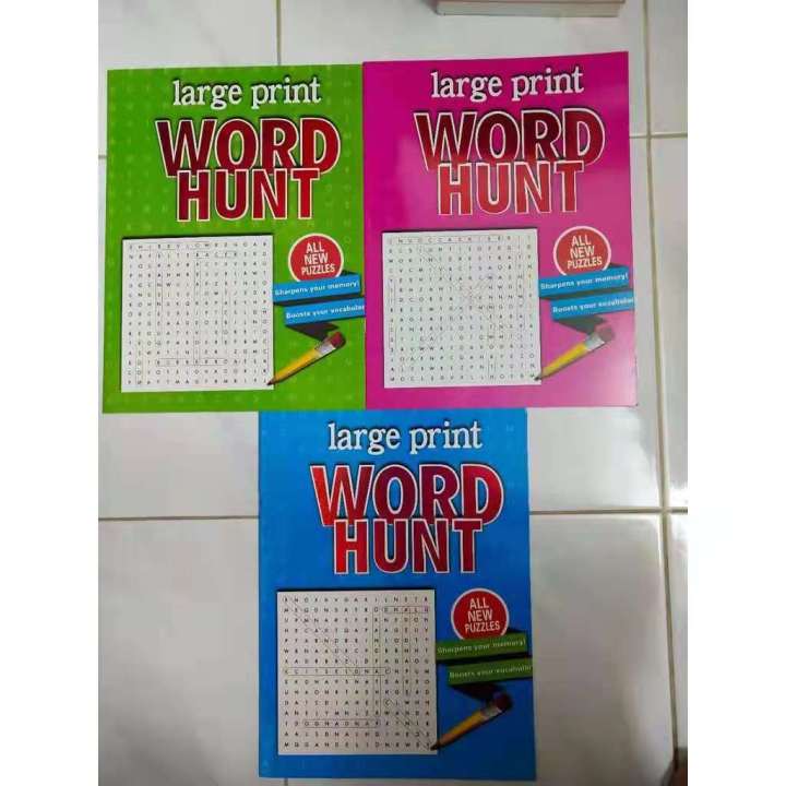 {READY STOCK} 1 SET 3 BOOKS WORD HUNT/Word Search Activity Book For ...