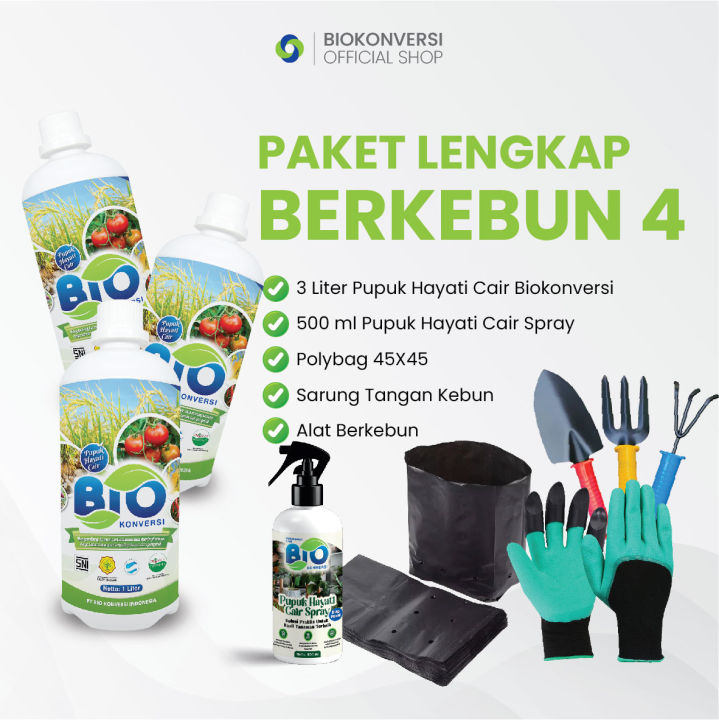 Pupuk Hayati Cair Biokonversi Paket Lengkap Berkebun 4 | Lazada Indonesia
