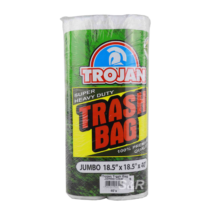 Trojan Super Heavy Duty Trash Bag Jumbo 40pcs | Lazada PH