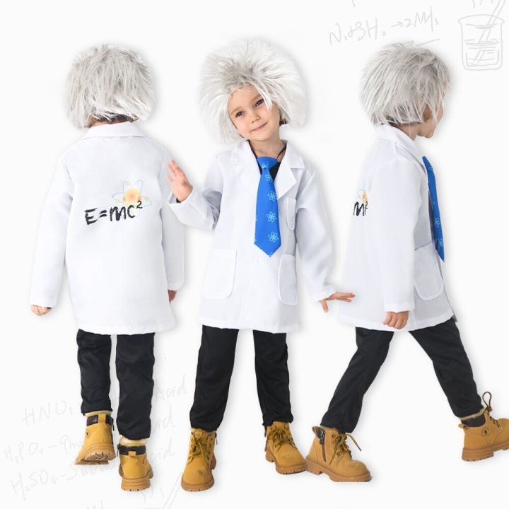 Kids Toy Store Chidren Scientist Physicist Cosplay Costume Halloween ...
