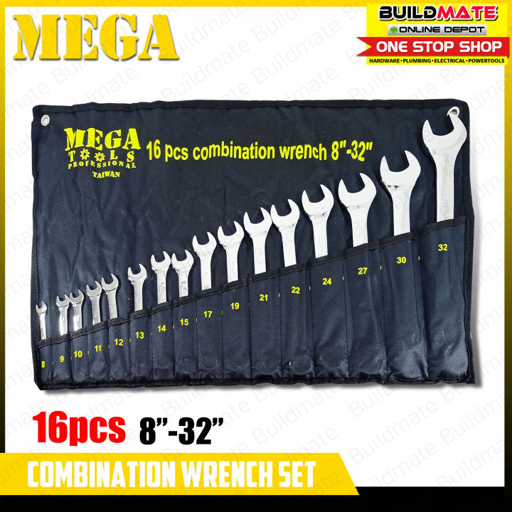 FUJIMA/MEGA 16PCS Combination Wrench Set 8-32mm - BUILDMATE - | Lazada PH