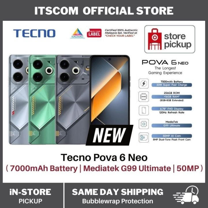 Tecno Pova 6 Neo Smartphone | 7000mAh Massive Battery | 6.78" FHD+ ...