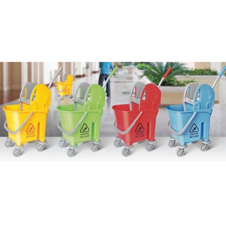 22 Liter Down Press Wringer Bucket With Wheel for Household or ...