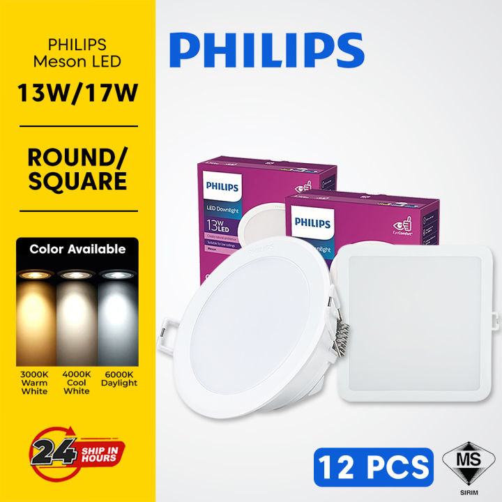 PHILIPS MESON LED 13W 5" / 17W 6" Recessed Downlight [Round & Square ...
