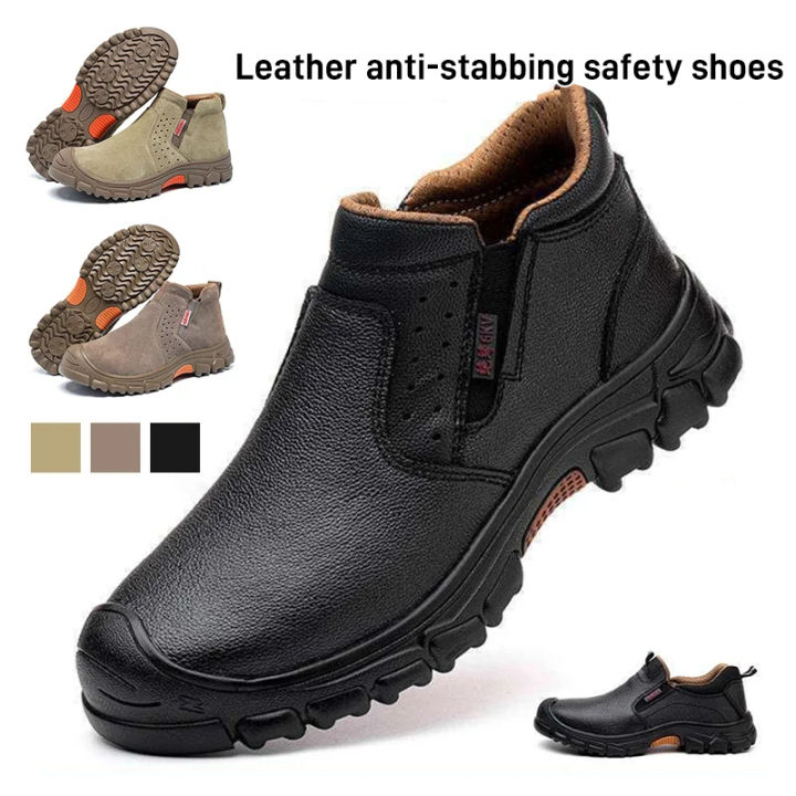 New stab-resistant protective work shoes safety shoes for Men Welder ...