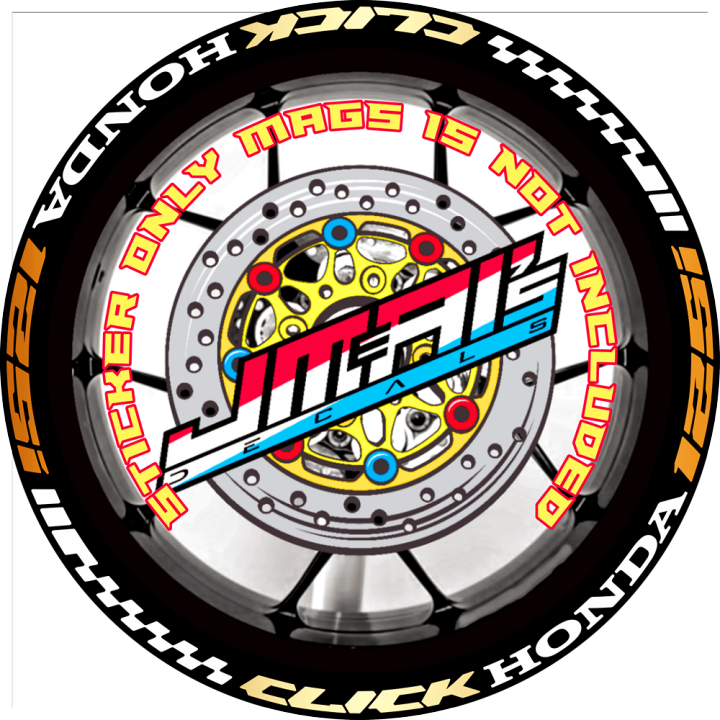 (Sticker Only) Honda click 125i V2 Mag/Rim Decal/Sticker (pair wheels ...
