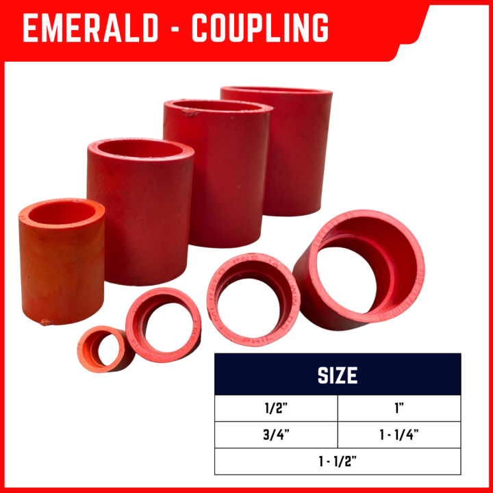 4pcs Electrical Emerald Coupling PVC Fittings (Available Size: 1/2" and ...