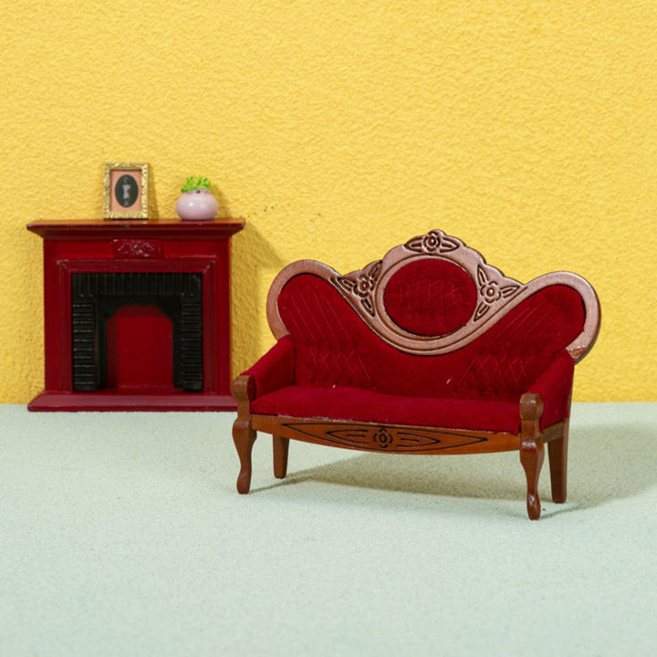 Microgood ชุด3D ขนาดเล็ก1:12โซฟาบ้านตุ๊กตา,ชุดเฟอร์นิเจอร์โซฟาขนาดเล็กสำหรับบ้านตุ๊กตาอุปกรณ์ ...