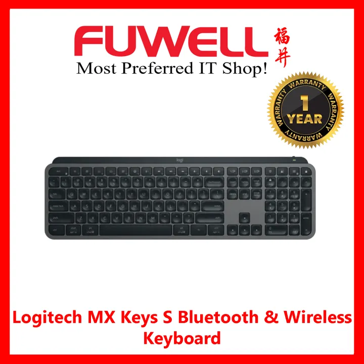 FUWELL - Logitech MX Keys S Bluetooth & Wireless Keyboard [1 Year Local ...