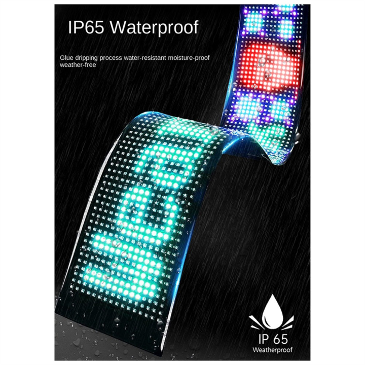 LED Matrix Panel Programmable Flexible Screen IP65 Display Animation ...