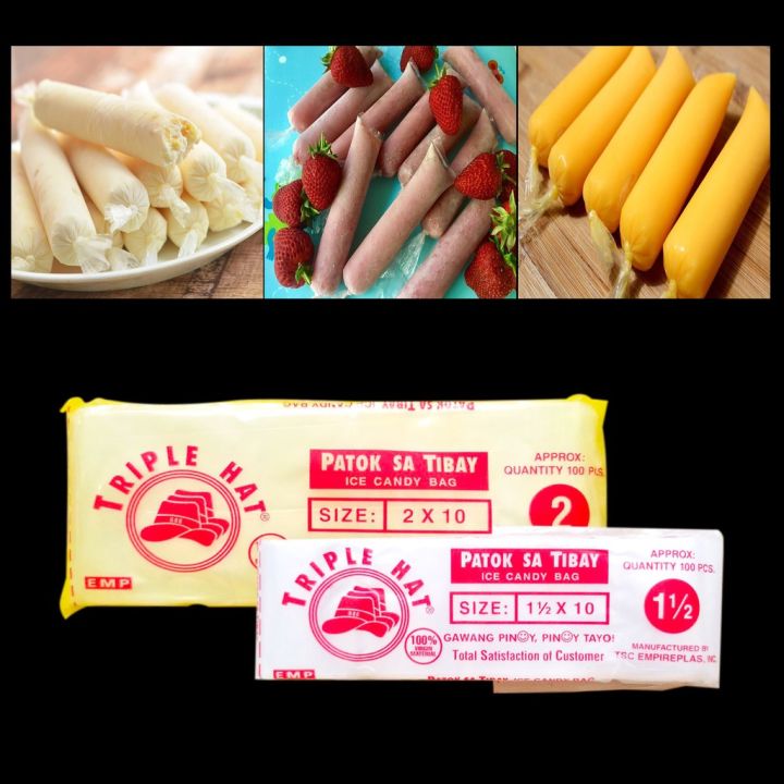 1Tap 100 Pcs Multipurpose Disposable Plastic Bag Ice Candy Wrappers ...