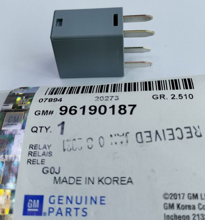 GM Relay for Chevrolet Optra / Chevrolet Aveo PN# 96190187 | Lazada PH