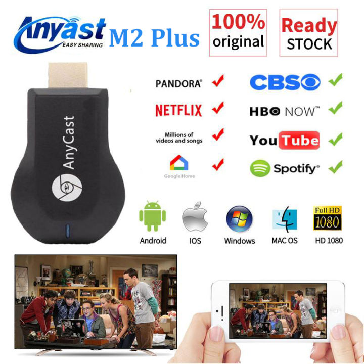 Anycast M2 Plus WIFI Display Anycast 2020 เชื่อมต่อมือถือขึ้นทีวี HD ...