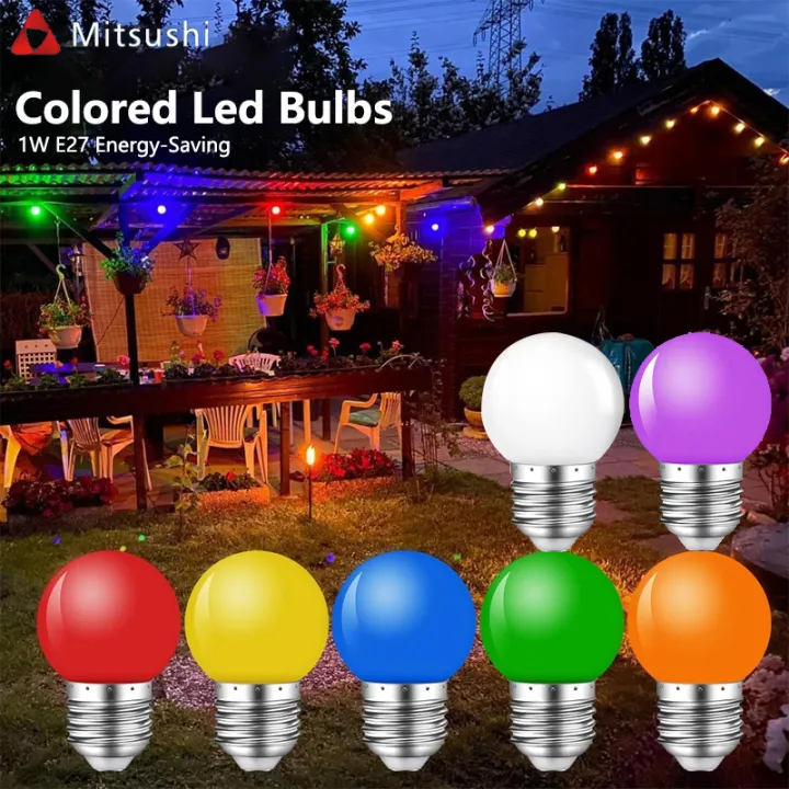 Mitsushi Colored Energy-Saving LED Light Bulb 1W E27 Holiday Party ...
