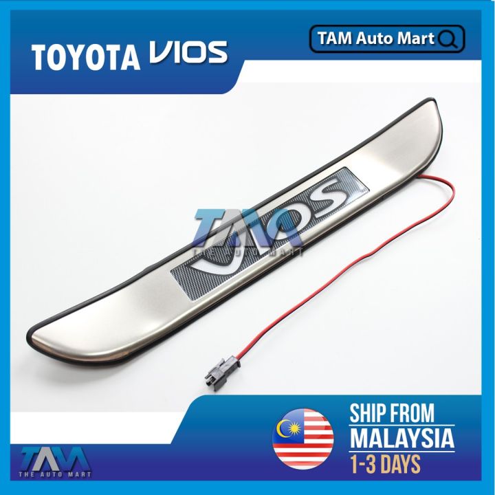 Toyota Vios LED Door Step / Scuff Plate With Logo Vios Panel Step ...