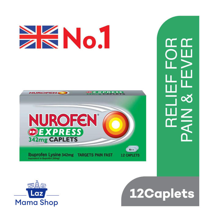Nurofen Express Tablets Relief For Pain And Fever 342 Mg 10 PCS (Laz ...