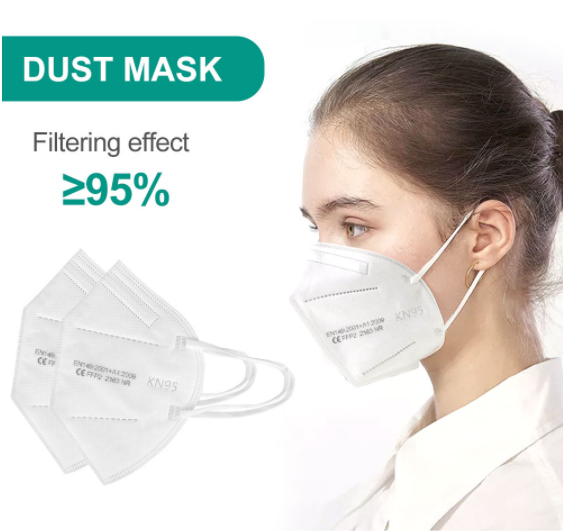 New 10Pcs Black and White KN95 Protective 5 Layer Mask BFE 95% ...