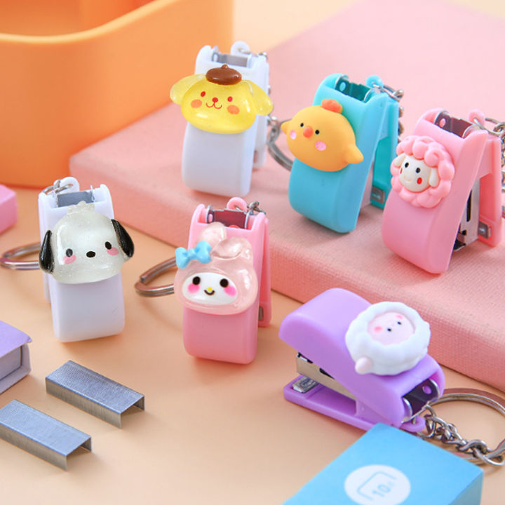 Nodetud Portable Cute Cartoon Mini Stapler Creative Small Stapler ...