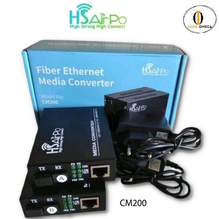 HSAirPO AirPo CM200 20KM MEDIA CONVERTER HTB Cm200 | Lazada Indonesia