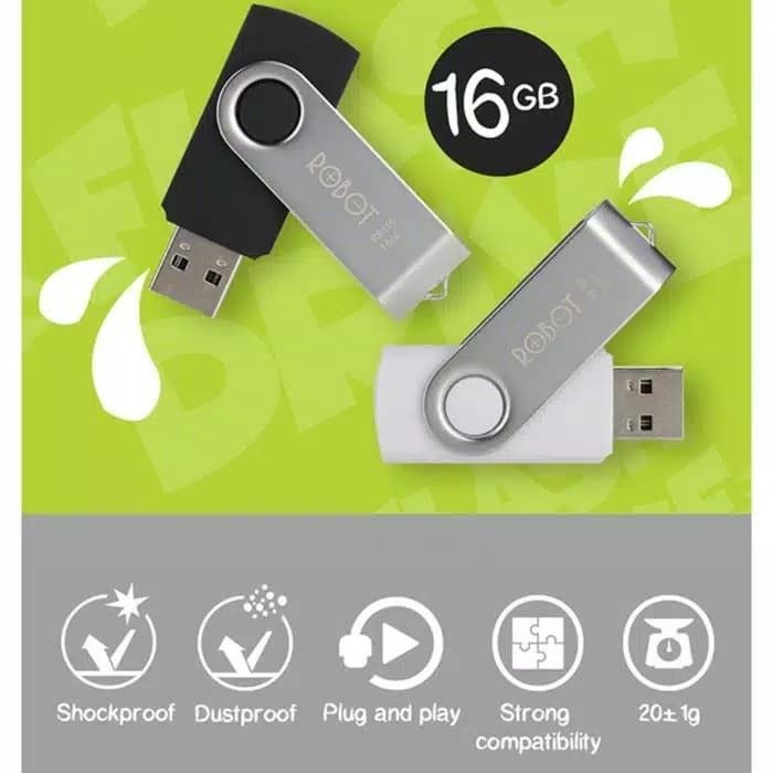 Flashdisk ROBOT 16Gb RF116 Flash drive High Speed - Garansi 1 tahun ...