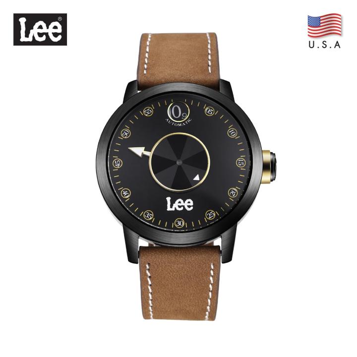 Lee นาฬิกาข้อมือ Metropolitan LEF-M02DBL5-1G แบรนด์แท้ USA สายหนังสี ...