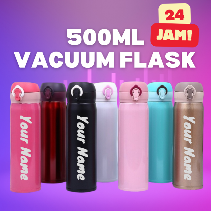 500ML Thermos Bottle Double-Layer Stainless Steel Botol Vacuum Flask ...