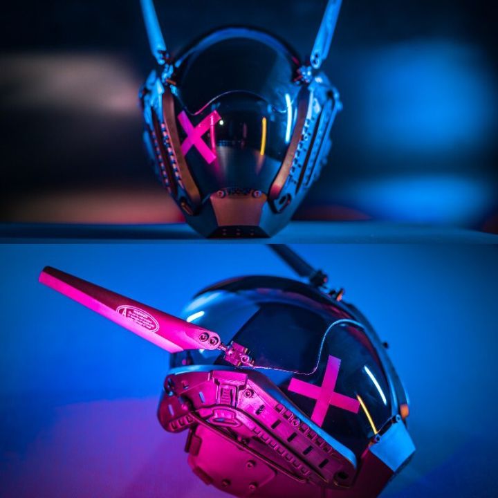 Cosplay Cyber Mask Cool Violent X Symbol Helmet Punk Wear Toy ACG ...
